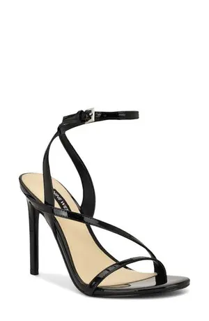 Nine West Ankle Strap Stiletto Sandals - Black