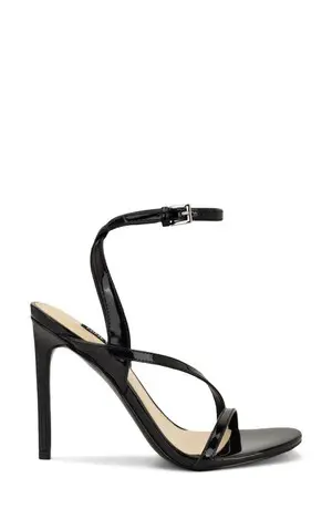 Nine West Ankle Strap Stiletto Sandals - Black