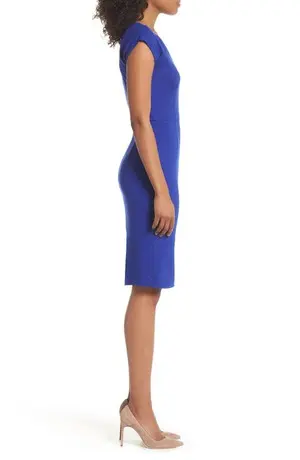 French Connection Lula Asymmetrical Neck Sheath Dress