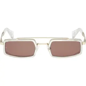 Rag & Bone 52mm Navigator Sunglasses - Gold/crystal Clear/brown
