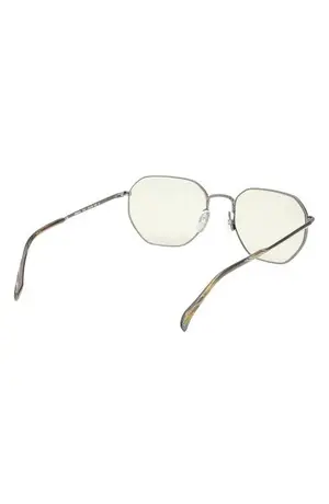 Rag & Bone Geometric Sunglasses - Gunmetal/green Horn/olive