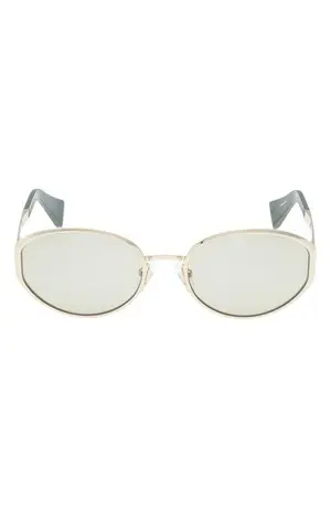 Rag & Bone 55mm Oval Sunglasses - Gold/olive Green/olive