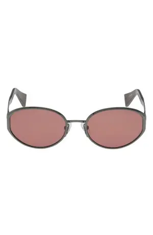 Rag & Bone 55mm Oval Sunglasses - Gunmetal/cappuccino/rose