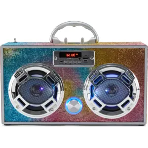 TREND TECH Boombox Bluetooth Speaker - Swirl Bling