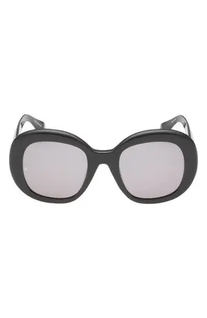 Rag & Bone 52mm Round Sunglasses - Shiny Fudge/fudge Lenses