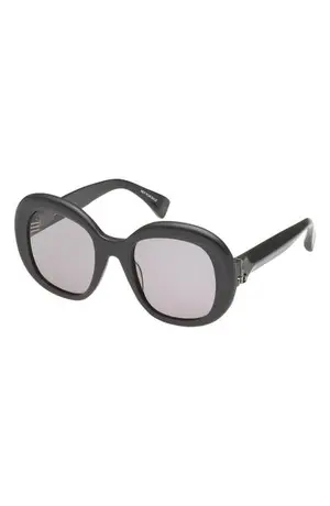 Rag & Bone 52mm Round Sunglasses - Shiny Fudge/fudge Lenses