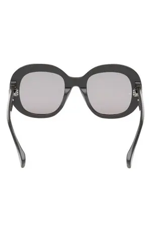 Rag & Bone 52mm Round Sunglasses - Shiny Fudge/fudge Lenses