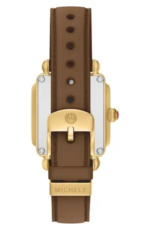 Michele Deco Sport Mid Silicone Strap Watch