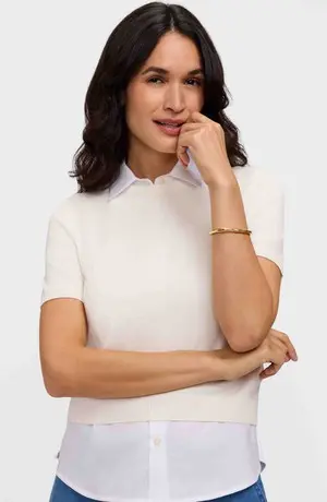 Foxcroft Sleeveless Button-up Shirt - White