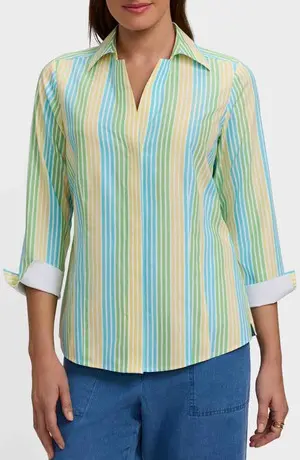 Foxcroft Striped Shirts For Women