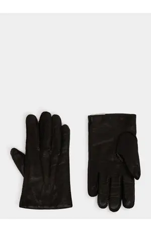 Bally Lambskin Leather Gloves - Black