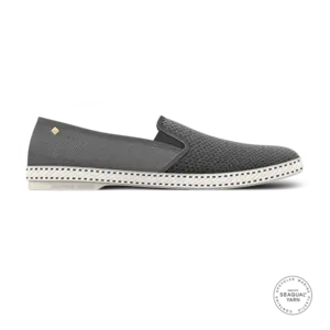 Rivieras Classic Cotton Canvas Slip-on Loafer With Laces - Anthracite Multi