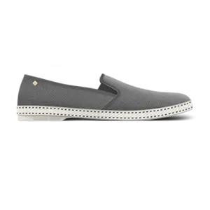 Rivieras Classic Cotton Canvas Slip-on Loafer With Laces - Anthracite