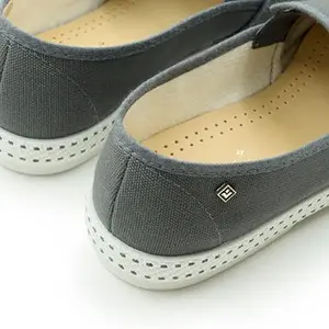 Rivieras Classic Cotton Canvas Slip-on Loafer With Laces - Anthracite