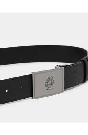 Bally Crest Plaque Adjustable And Reversible Belt
