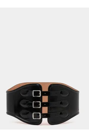 Bally Glendet 170mm Leather Corset Belt - Black