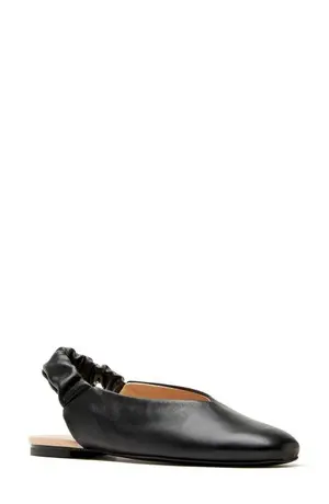 La Canadienne Glenn City Dry™ Waterproof Slingback Flat - Black Leather
