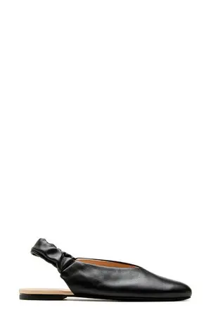 La Canadienne Glenn City Dry™ Waterproof Slingback Flat - Black Leather