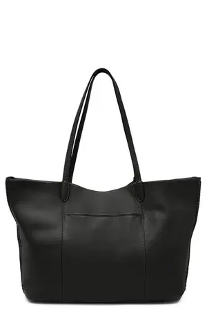 AIMEE All For Love Convertible Leather Shopper Bag - Black