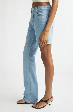 Coperni One Leg Boyfriend Jeans - Blue Light Blue