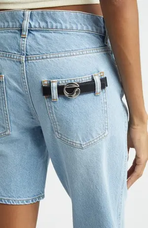 Coperni One Leg Boyfriend Jeans - Blue Light Blue
