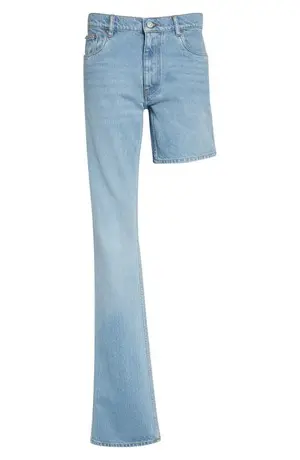 Coperni One Leg Boyfriend Jeans - Blue Light Blue