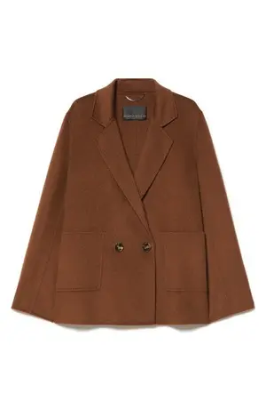 Marina Rinaldi Double-breasted Virgin Wool Jacket