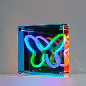 TREND TECH 3d Acrylic Infinity Mirror Sign - Butterfly