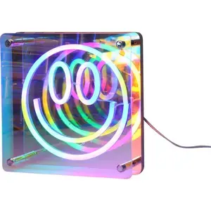TREND TECH 3D Acrylic Infinity Mirror Sign Smiley Face