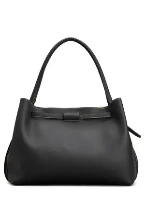 TOD'S T Timeless Leather Top Handle Bag - Nero