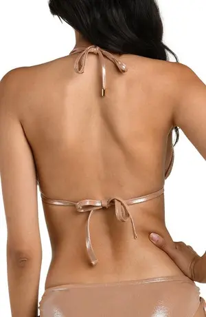 La Blanca Halter Bikini Top - Sand