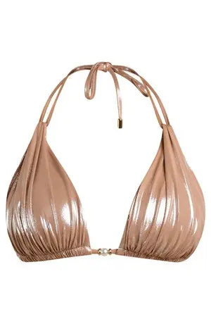 La Blanca Halter Bikini Top - Sand