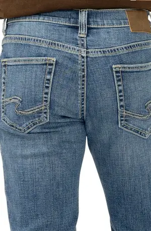 SILVER JEANS CO. Zac Relaxed Fit Straight Leg Jeans - Lisbon