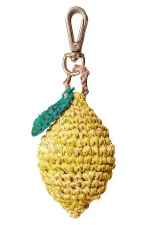 Likhâ Lemon Raffia Bag Charm - Yellow