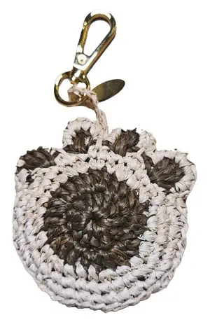 LIKHA Paw Print Raffia Bag Charm