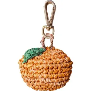 Likhâ Raffia Bag Charm - Orange