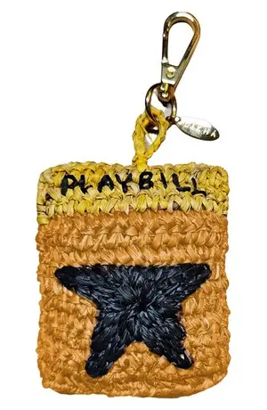 Likhâ Nyc Hamilton Raffia Bag Charm - Orange