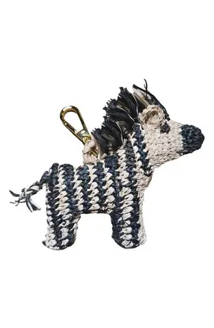 LIKHA Zebra Raffia Bag Charm