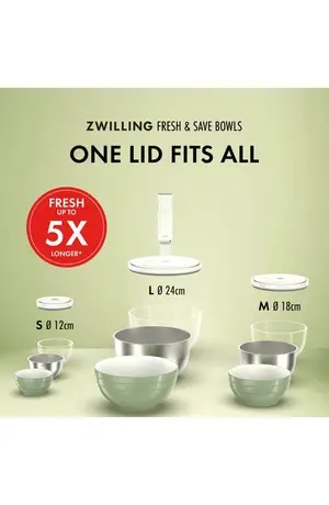 ZWILLING Fresh & Save 3-piece Glass Bowl & Lid Set