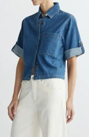 DL1961 Montauk Cuffed Denim Top
