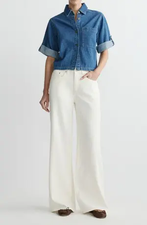 DL1961 Montauk Cuffed Denim Top