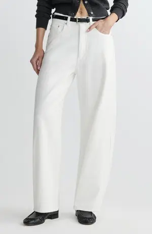 DL1961 Taylor High-rise Relaxed Barrel Jeans - White Aura