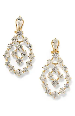Nadri Riviera Chandelier Drop Earrings - Gold
