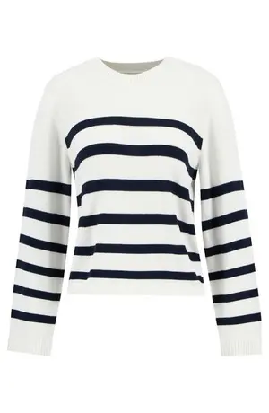 Barbour Fern Stripe Sweater - Cloud/navy