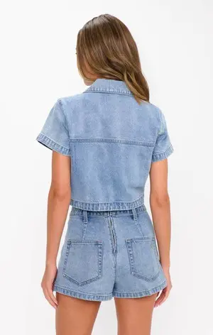 Show Me Your Mumu Monroe Denim Top