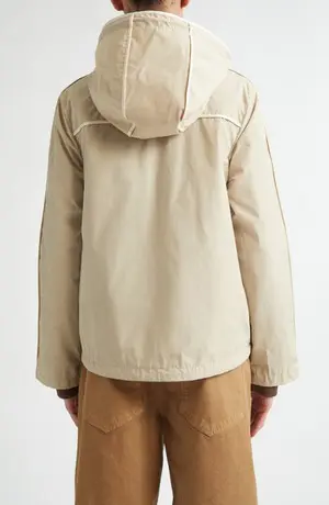 Moncler Sarracenia Hooded Windbreaker Jacket - Beige