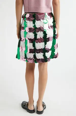Marni Sequin Checked Skirt