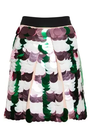 Marni Sequin Checked Skirt