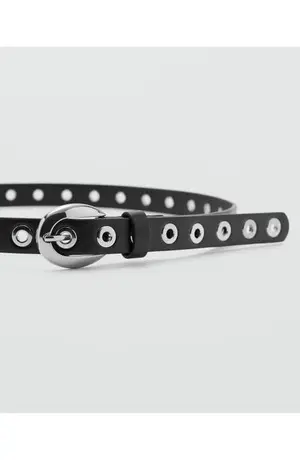 Mango Thin Eyelets Belt