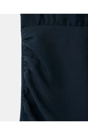 Mango Draped Long Sleeve Dress